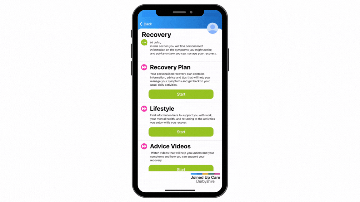 What's in the 'Recovery' section? – getUBetter Support